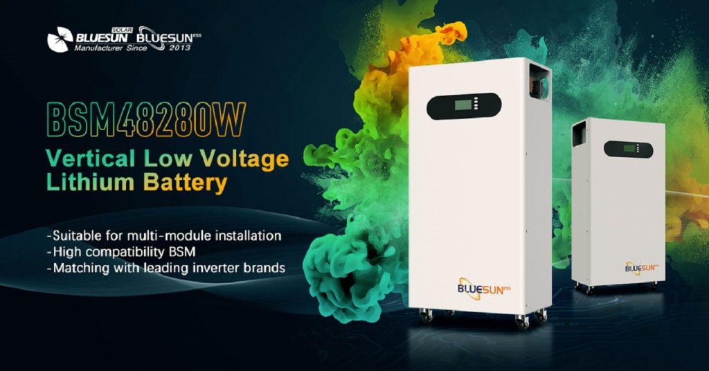 Vertical Low Voltage 51.2V 280Ah Lithium Battery - Bluesun Solar