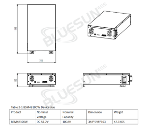 Wall-Mounted 51.2V 100A Lithium-Ion Battery with Advanced BMS - Bluesun ...