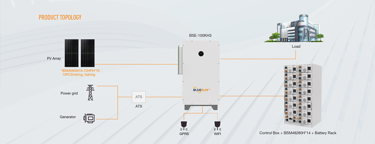 Customized commercial use 100kw 50kw hybrid solar system with 200kwh ...